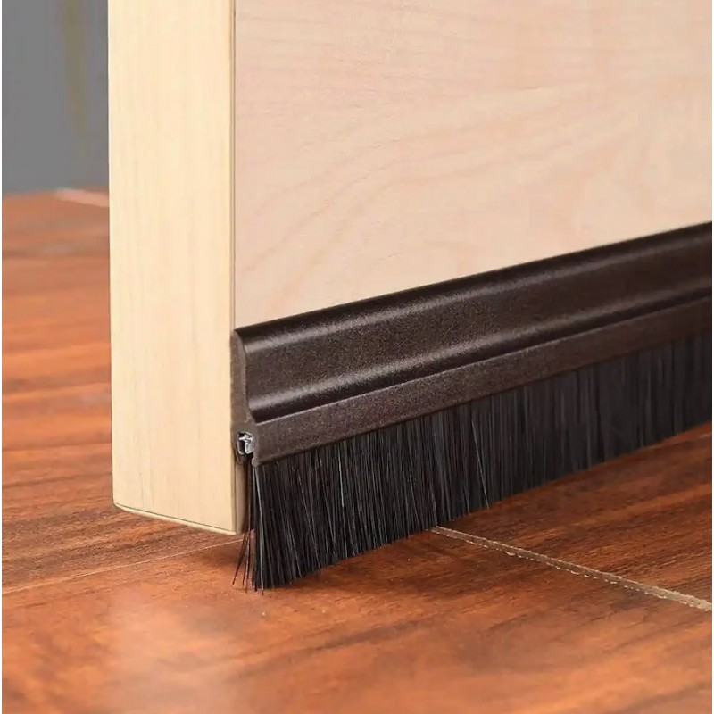 Perie adeziva pentru etansare usa, maro, 100 cm x 4,5 cm - Accesorii ...