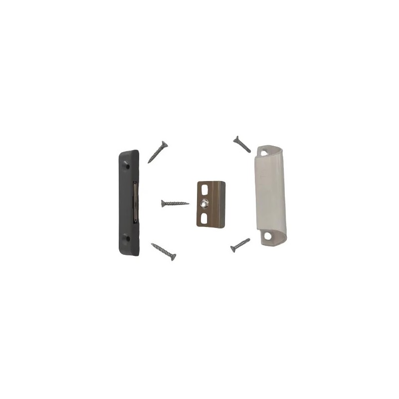 Kit sistem inchidere magnetic usa balcon cu maner tip scoica, Alb ...